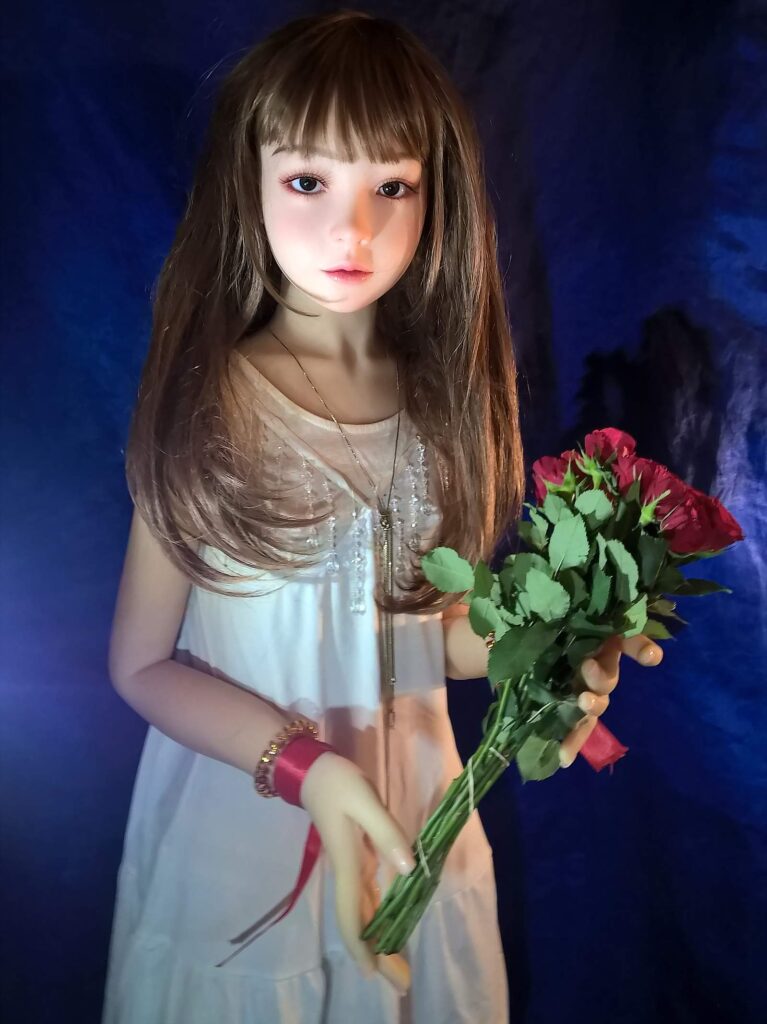 AXB-140cm Tpe 23kg Flat Chest Doll Silicone Head Lea – Dollter